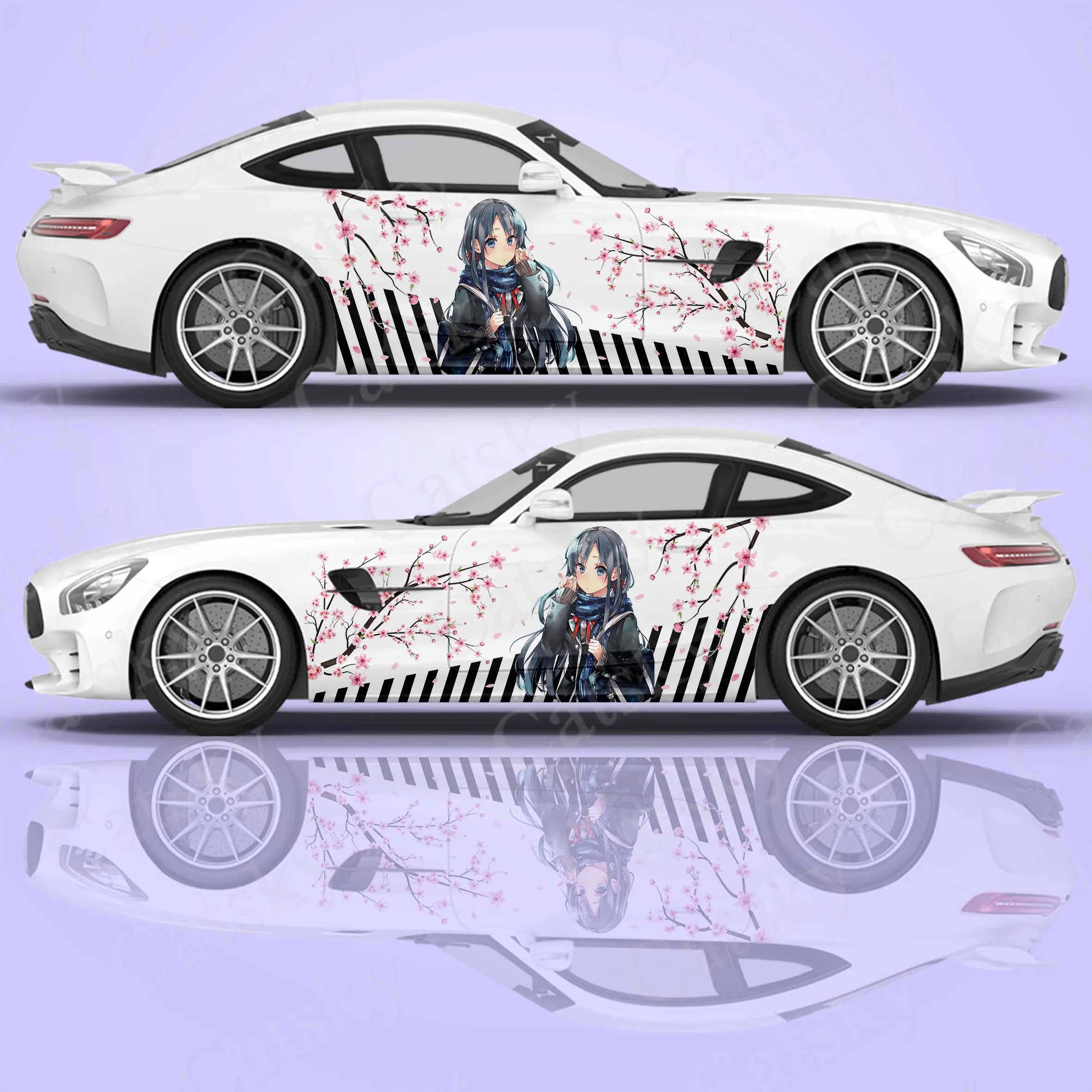 Yukino Yukinoshita Car Body Stickers Anime Itasha Vinyl Car Side Decal ...