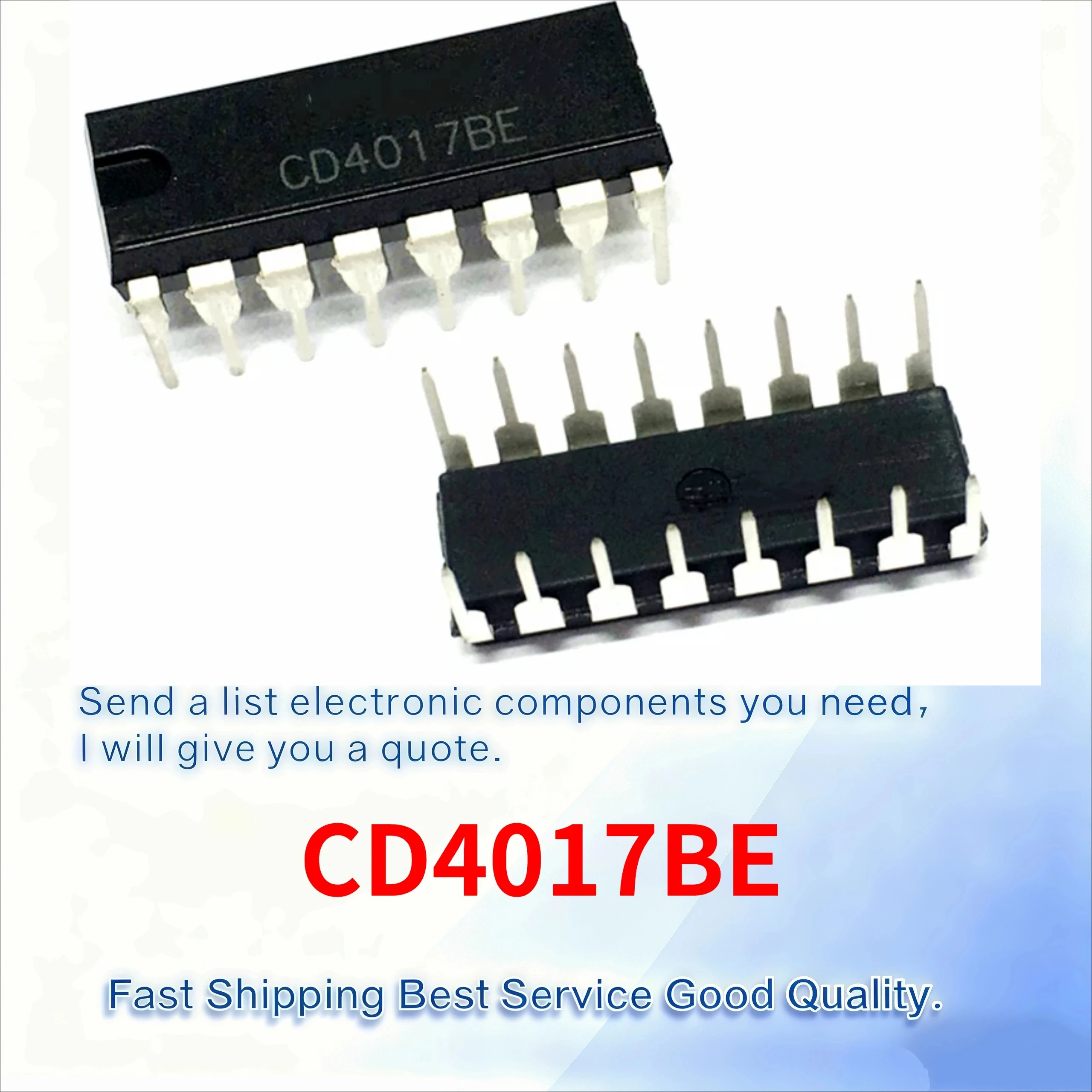 10Pcs/Lot Brand new and original CD4017 CD4017B CD4017BE 4017 DIP-16 ...