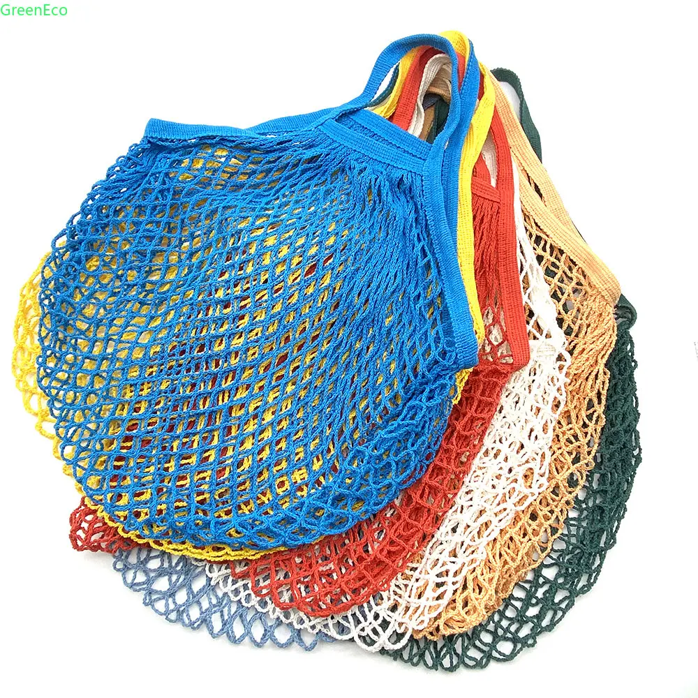Totes-Mesh-Bag-Cotton-String-Produce-Shopping-Turtle-bags-Grocery-Short ...