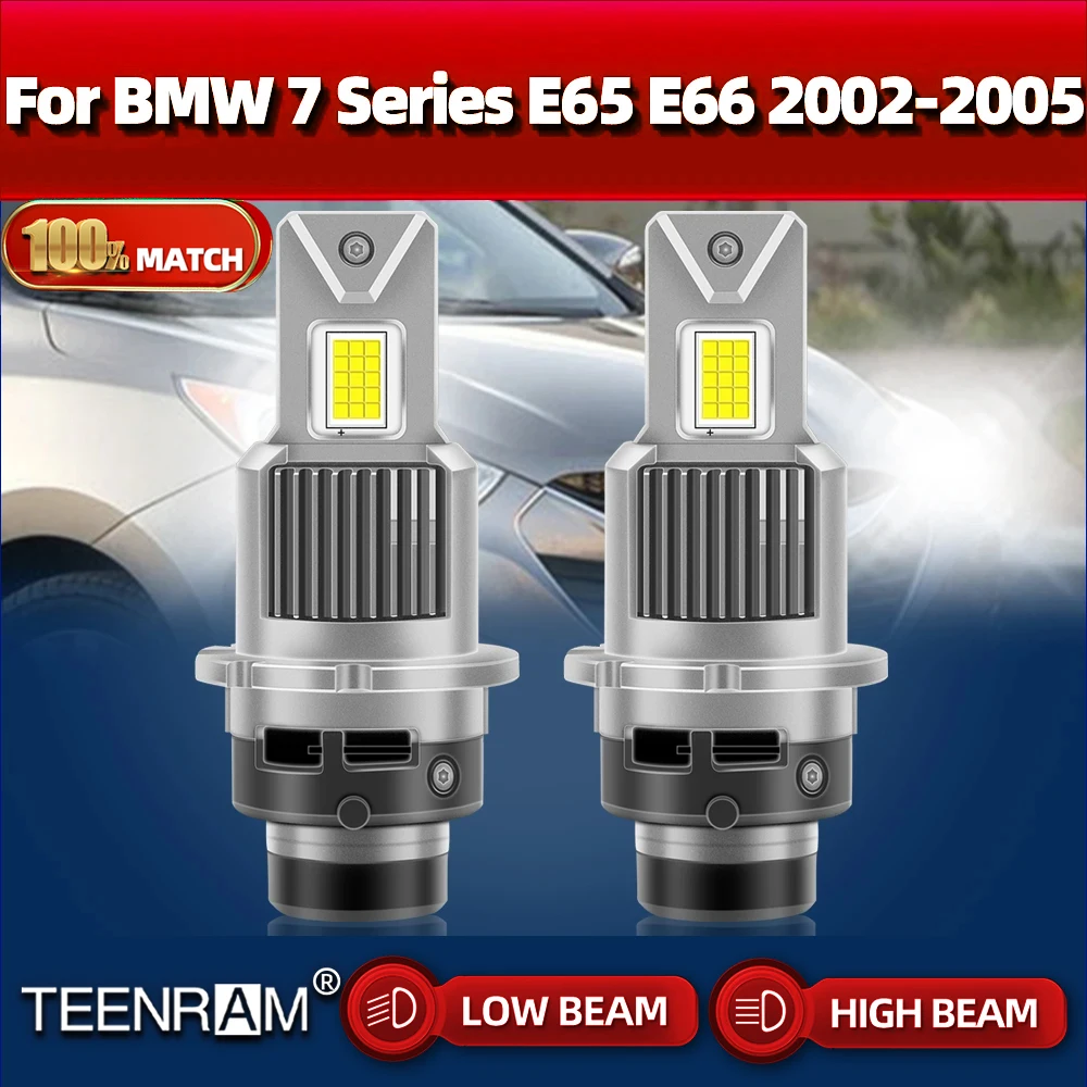 D2S-Canbus-LED-Headlight-60000LM-150W-Car-Lights-Bulbs-6000K-White-Plug ...