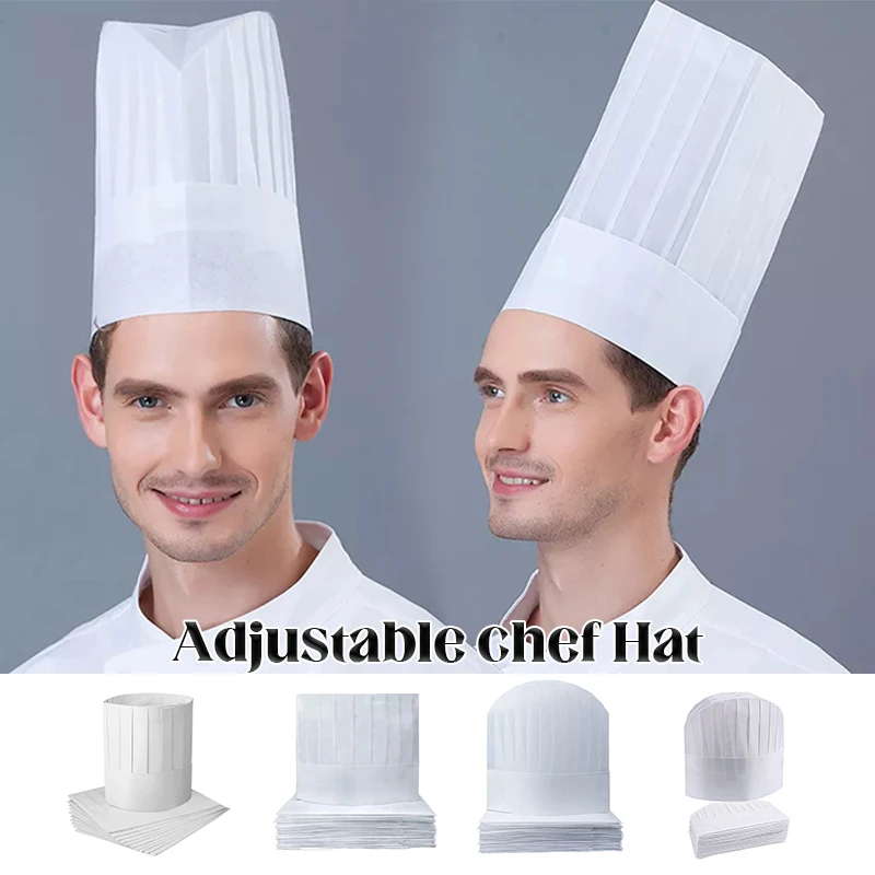20-Pcs-Disposable-Non-Woven-Kitchen-Hats-Men-Hotel-Restaurant-Cooking ...
