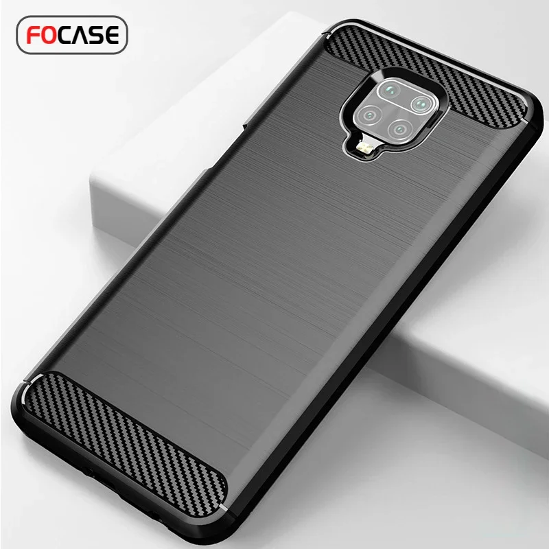 For-Redmi-Note-9-Shockproof-Cover-Soft-TPU-Silicone-Carbon-Fiber ...