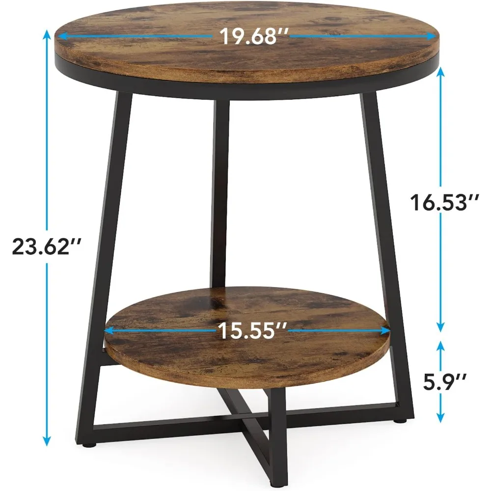 2 Tier Round Side Table – In Touch Decor