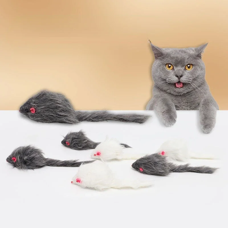 18cm-False-Mouse-Cat-Pet-Toys-Cat-Long-haired-Tail-Mice-Soft-Real ...