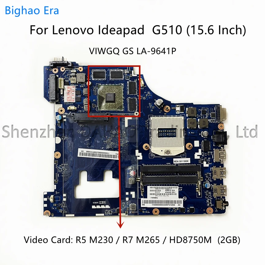 LA-9641P For Lenovo Ideapad G410 G510 Laptop Motherboard With HM86 ...