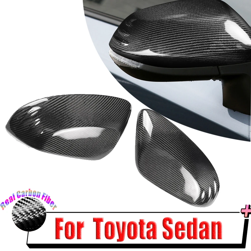 Real-Carbon-Fiber-Car-Side-Rear-View-Mirror-Cap-Shell-Cover-Trim-For ...
