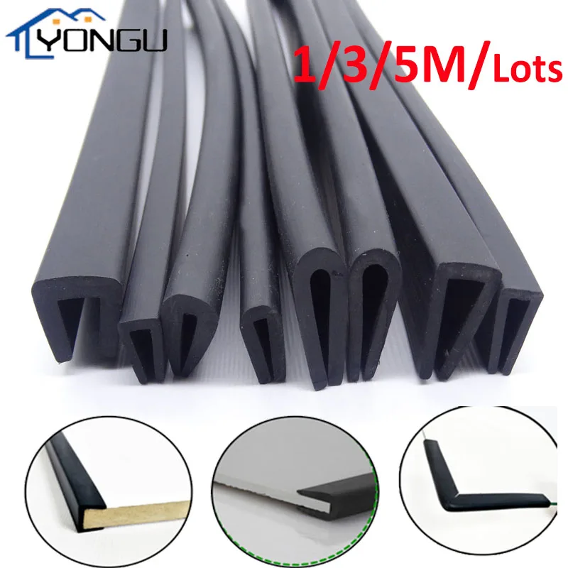 1-3-5Meters-Rubber-Edge-Strip-U-Section-Seal-Edge-Shield-Encloser-Bound ...