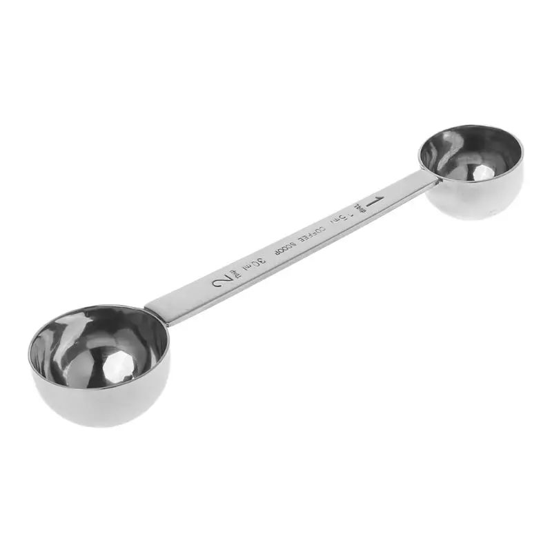 Stainless Steel Measuring Spoon Coffee Scoop Double Ended Tablespoon ...