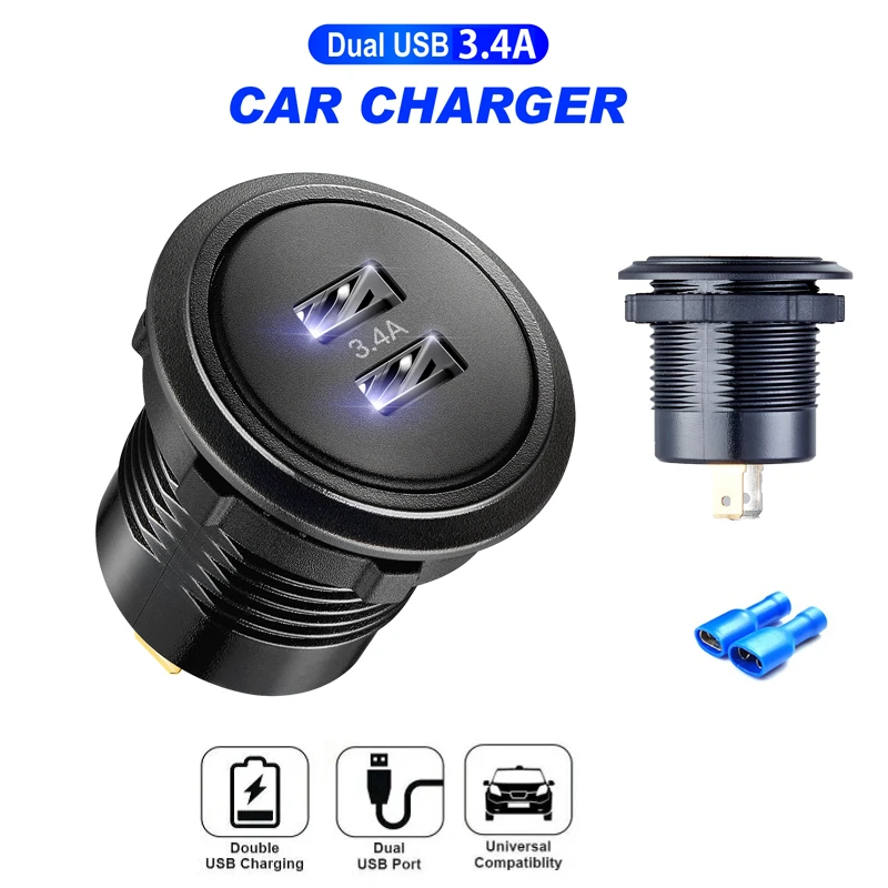 Charger-socket-12v-USB-Outlet-Charge-adapter-USB-Charging-Port-for-Car ...
