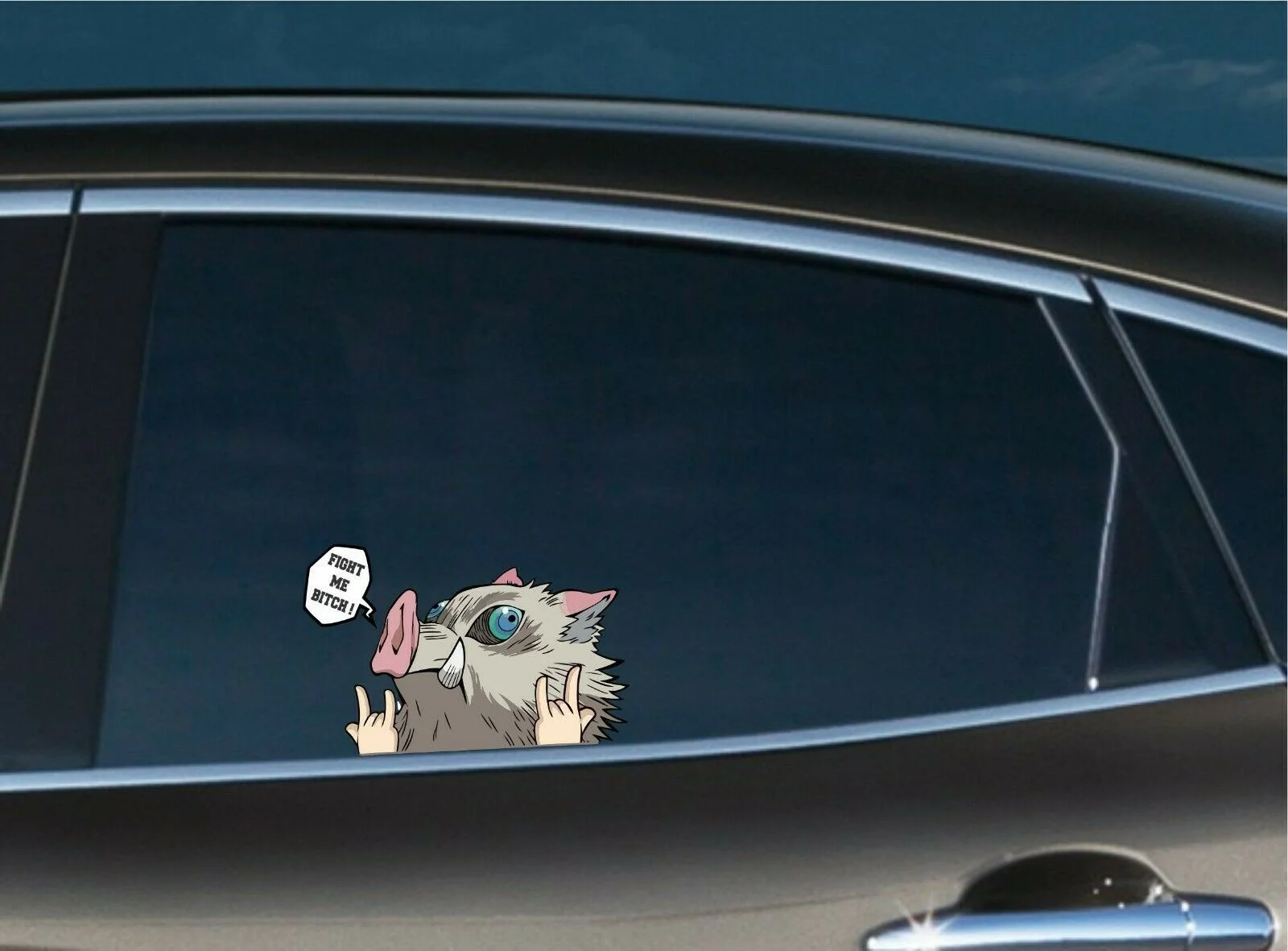 For 1Pair/2Pcs Inosuke Fight Me! Peeker Peeking Window Vinyl Decal ...