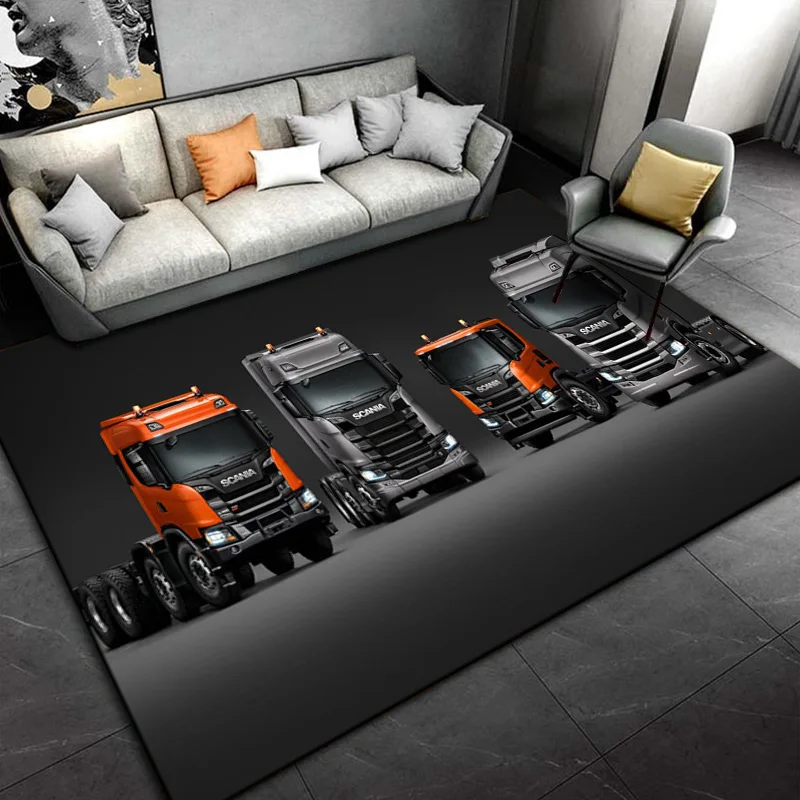 3D Scania Top Class Truck Cartoon Area Rug,Carpet Rug for Living Room ...