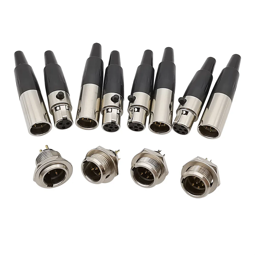 Mini-XLR-3-Pin-4-Pin-5-Pin-6-Pin-Female-Plug-Male-Socket-Microphone ...