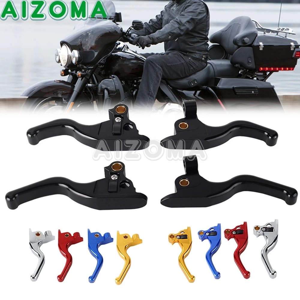 Motorcycle-Hand-Brake-Finger-Clutch-Levers-For-Harley-Touring-Electra ...