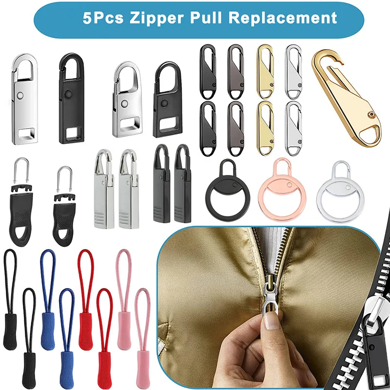 Zipper Slider Textile Puller | Double Puller Zipper Slider | Fix Zip ...