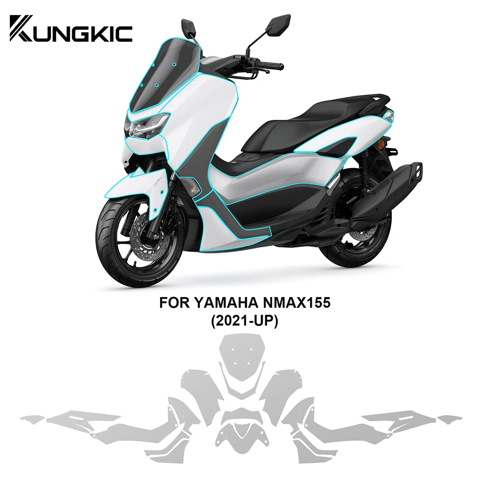 For-Yamaha-NMAX-155-2021-2024-Motorcycle-Fairing-Protective-Film-TPU ...