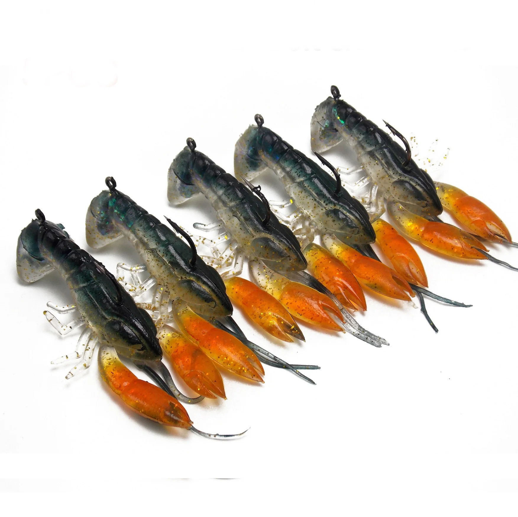 Catchsif 5pcs Soft Craw Baits 3d Scan Of Actual Crayfish With Inner ...