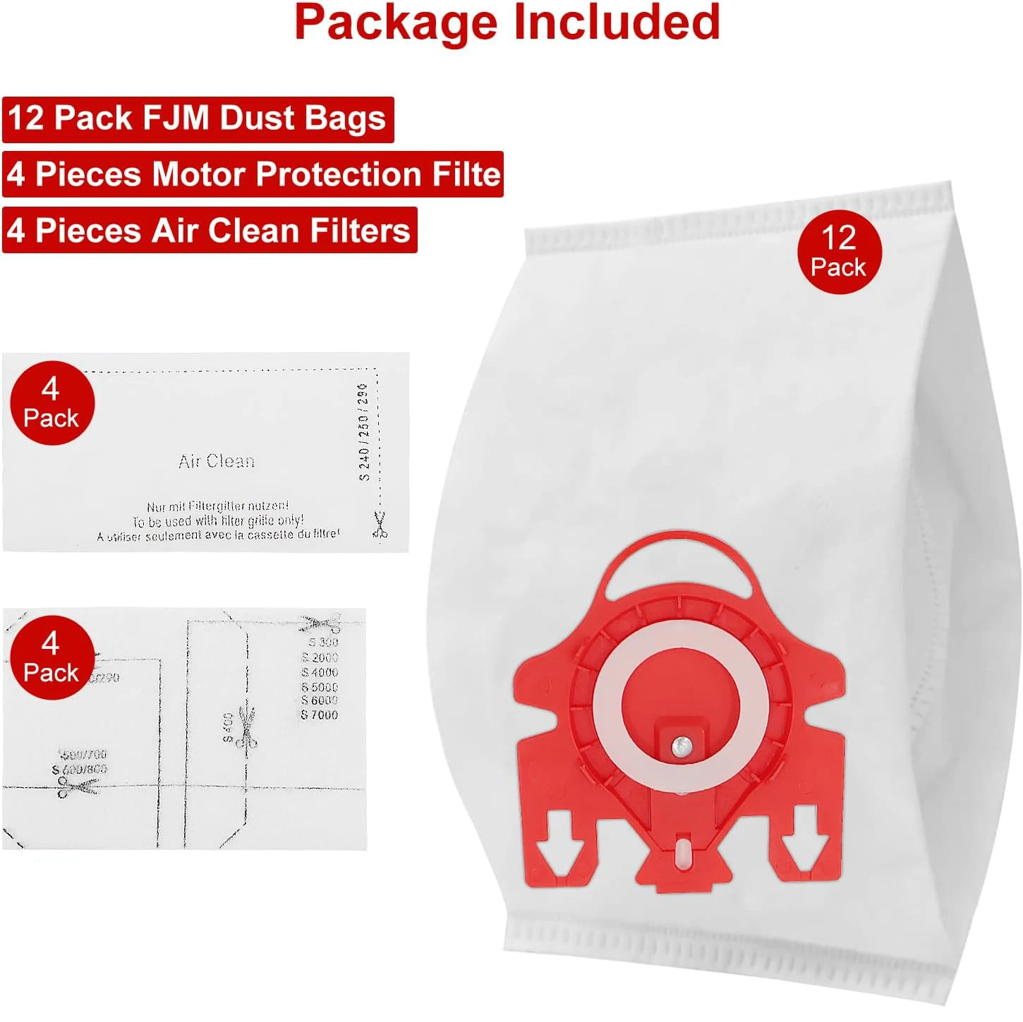 Miele Vacuum Bags Fjm Upright Vacuum Cleaners 3D Airclean FJM Bags For ...