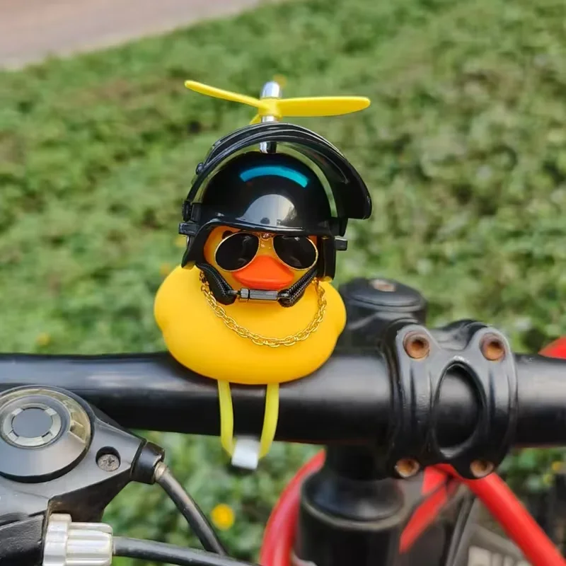 Cute Rubber Duck Bicycle Handlebar Bike Decoration with Propellers ...