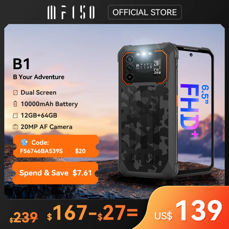 Iiif150 B1 6.5 "Fhd + Display Robuuste Telefoon Smartphone Mobiele ...