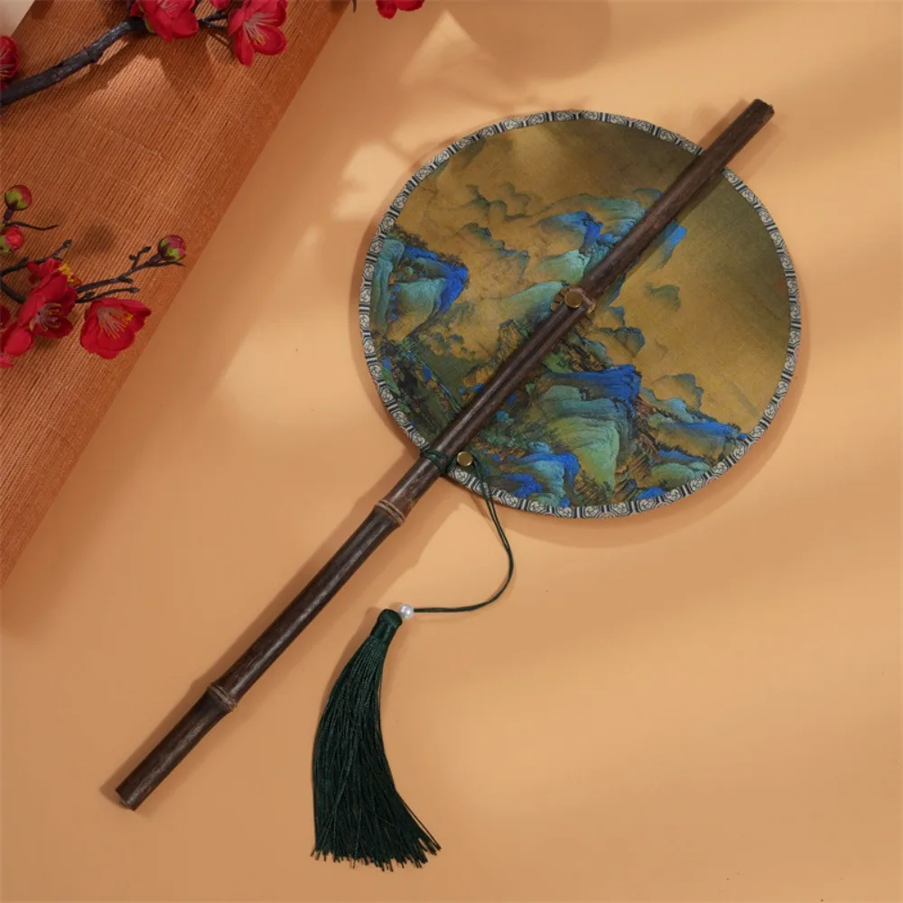 Rollable-Chinese-Bamboo-Waist-Fan-Portable-Foldable-Ancient-Style-Long ...