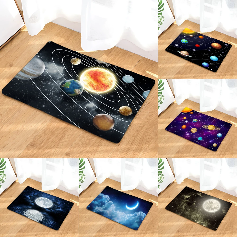 Universe-Space-Galaxy-Moon-Sky-Print-Bathroom-Mat-Kitchen-Bedroom ...