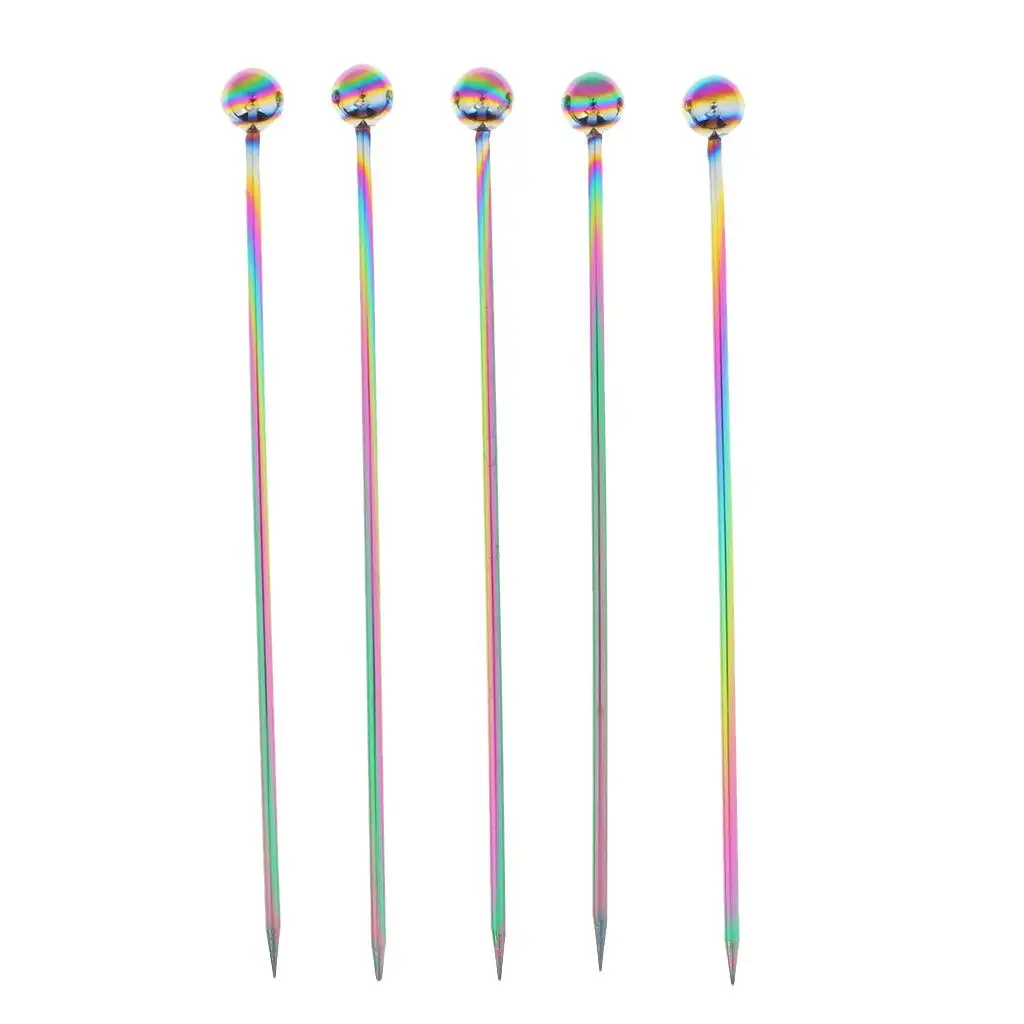 5Pcs-set-Stainless-Steel-Cocktail-Picks-Cocktail-Fruit-Sticks-for-Bar ...