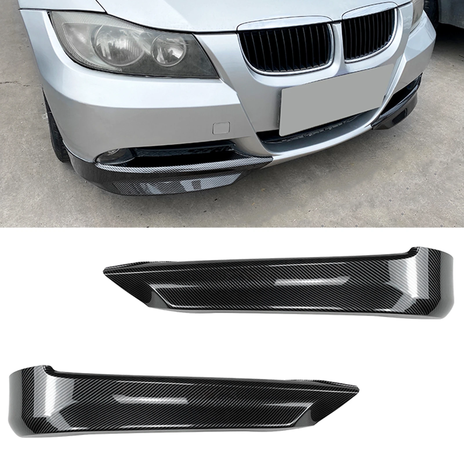 Front Bumper Side Splitter Spoiler Lip Cover Canard Trim For Bmw 3 ...