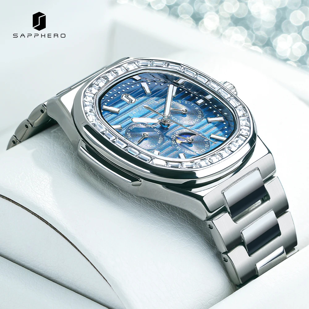 SAPPHERO-Luxury-Watches-for-Men-Diamond-Mens-Watch-Multifunction-Dial ...