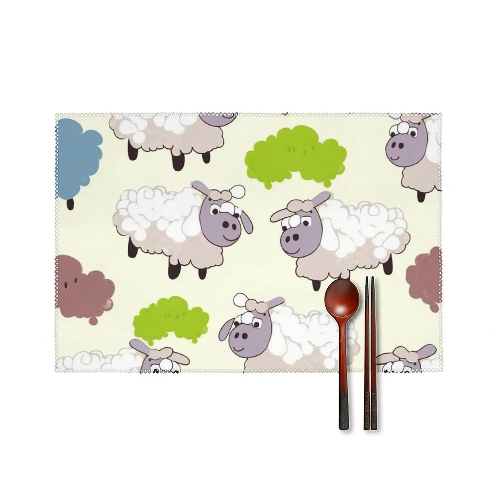 6PCS-Place-Mats-Set-Heat-Resistant-Placemats-for-Dining-Table-Washable ...