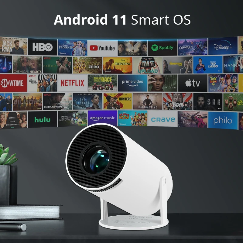 HY300-MINI-Projector-Smart-Home-Theater-WiFi-wireless-projection-3D-LED ...