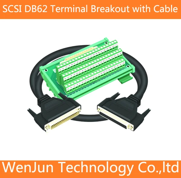 SCSI-DB62-Male-Female-Terminals-Adapter-Board-with-Data-Cable-0-5M-1M ...