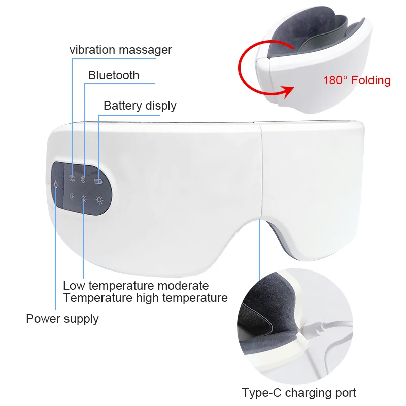 Massage des yeux avec boîte - Oeil intelligent Masseur Chaleur ...