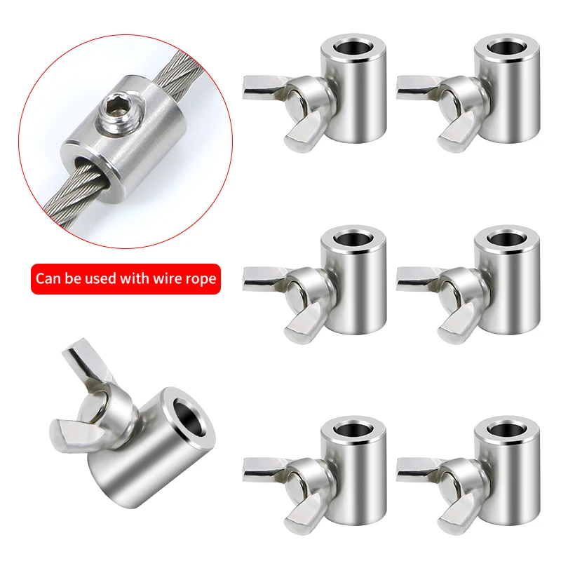 10PCS 304 stainless steel metal clips, adjustable cable clamps, steel ...