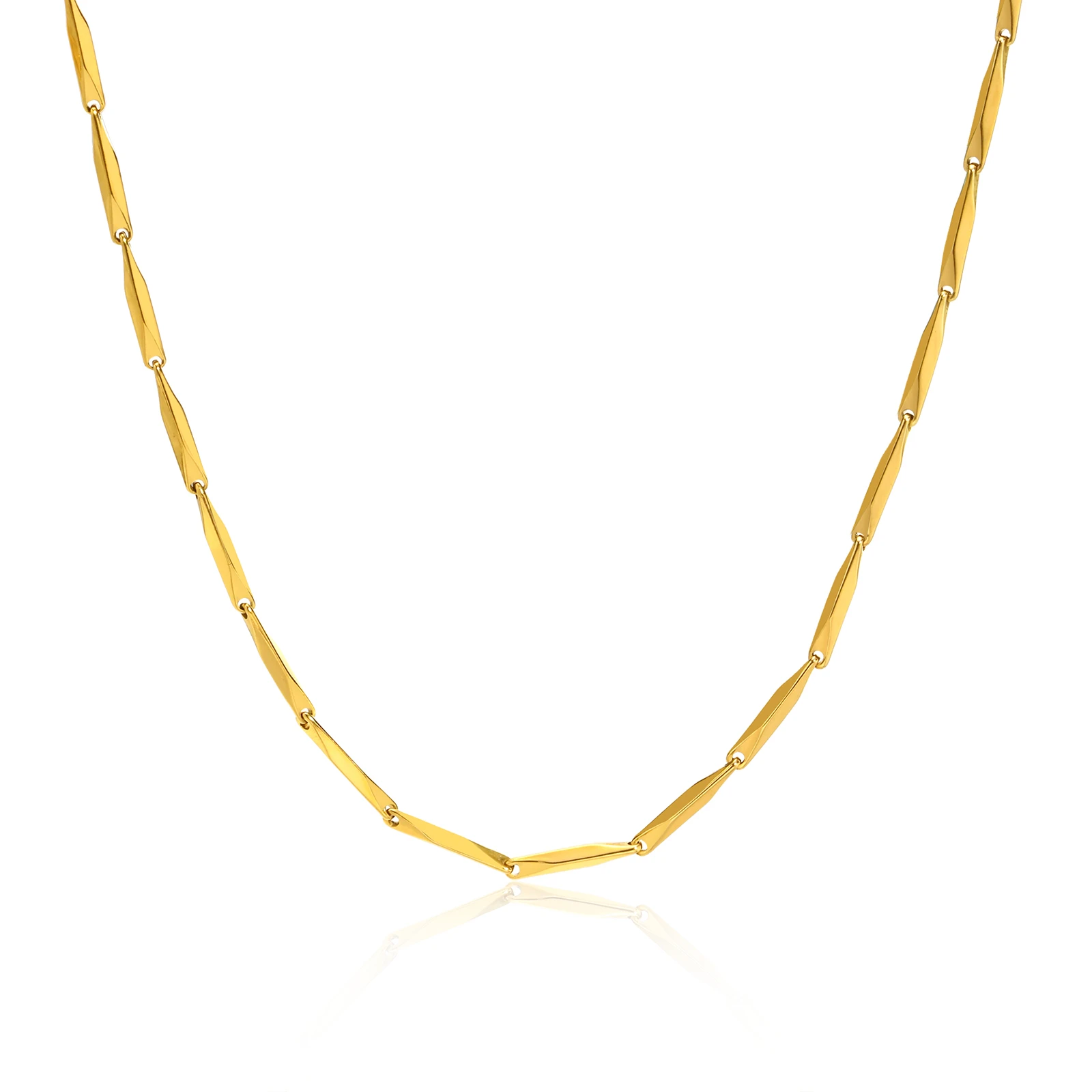 Fashion-Jewelry-New-In-Melon-Seed-Chain-Necklace-Gold-Color-Stainless ...