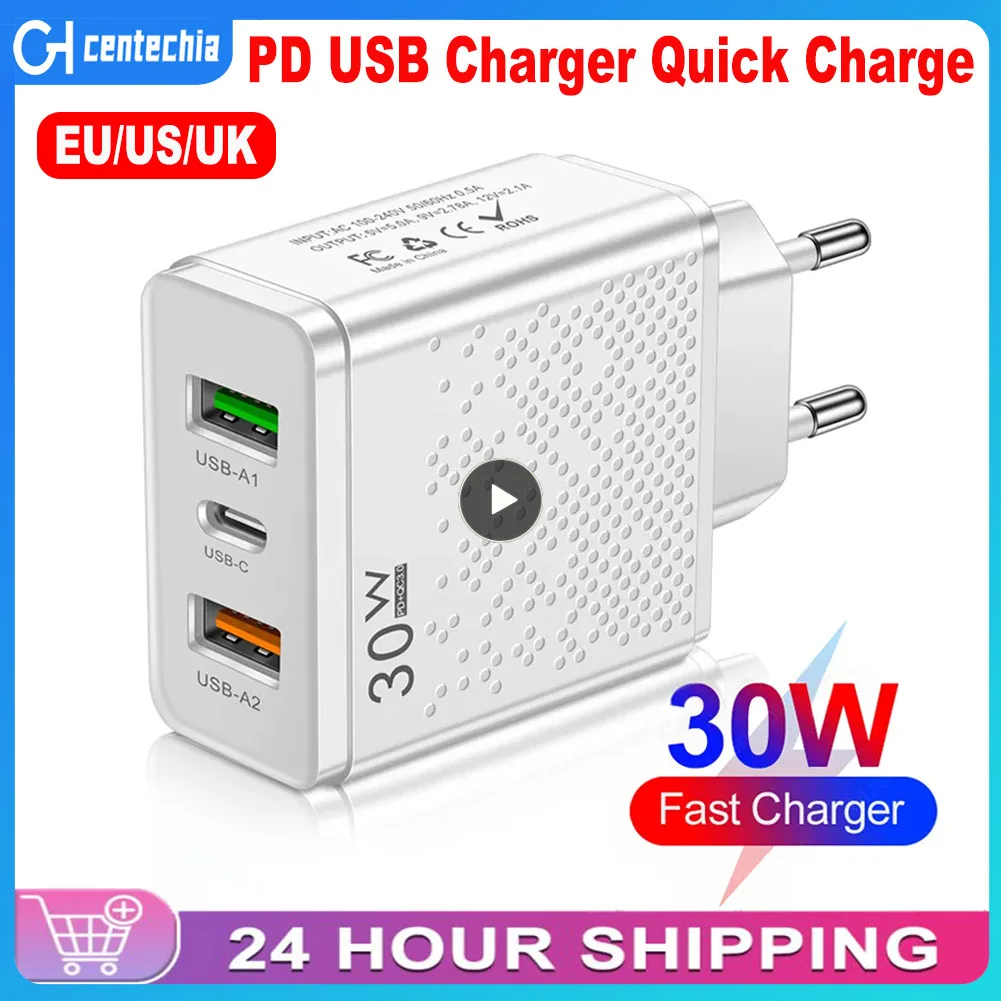 PD-USB-Charger-Quick-Charge-3-0-30W-Fast-Phones-Charger-Adapter-For ...