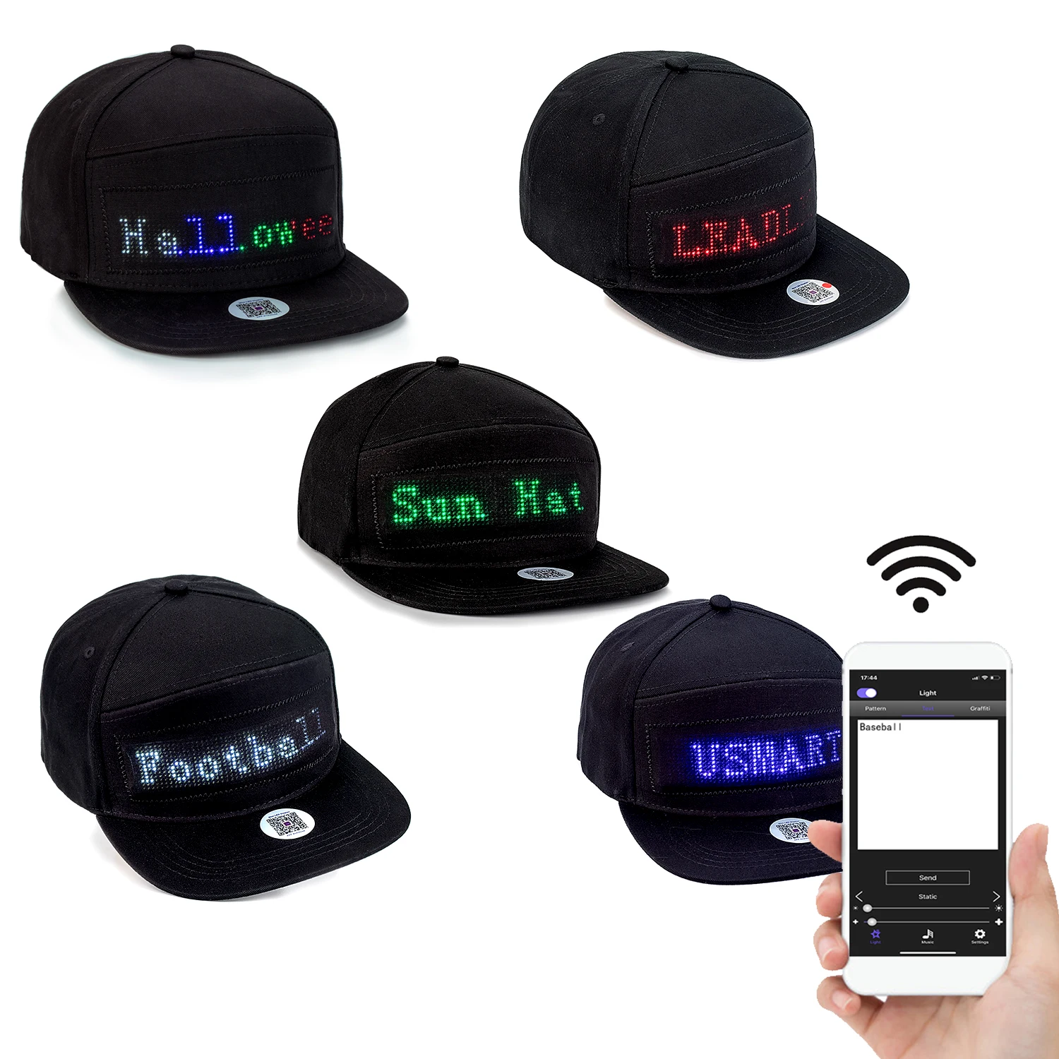 Bluetooth-LED-Lighting-Hat-RGB-Programmable-Matrix-Display-Board ...
