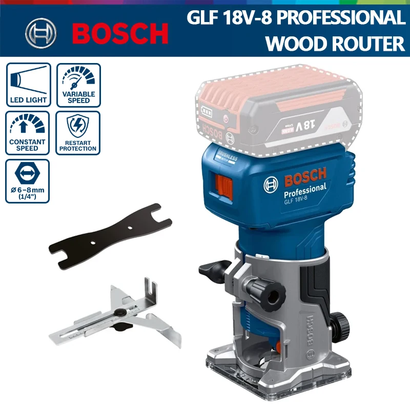 Bosch-GLF-18V-8-Wood-Router-Machine-18V-Cordless-Brushless-30000RPM-Grooving-Carving-Milling ...