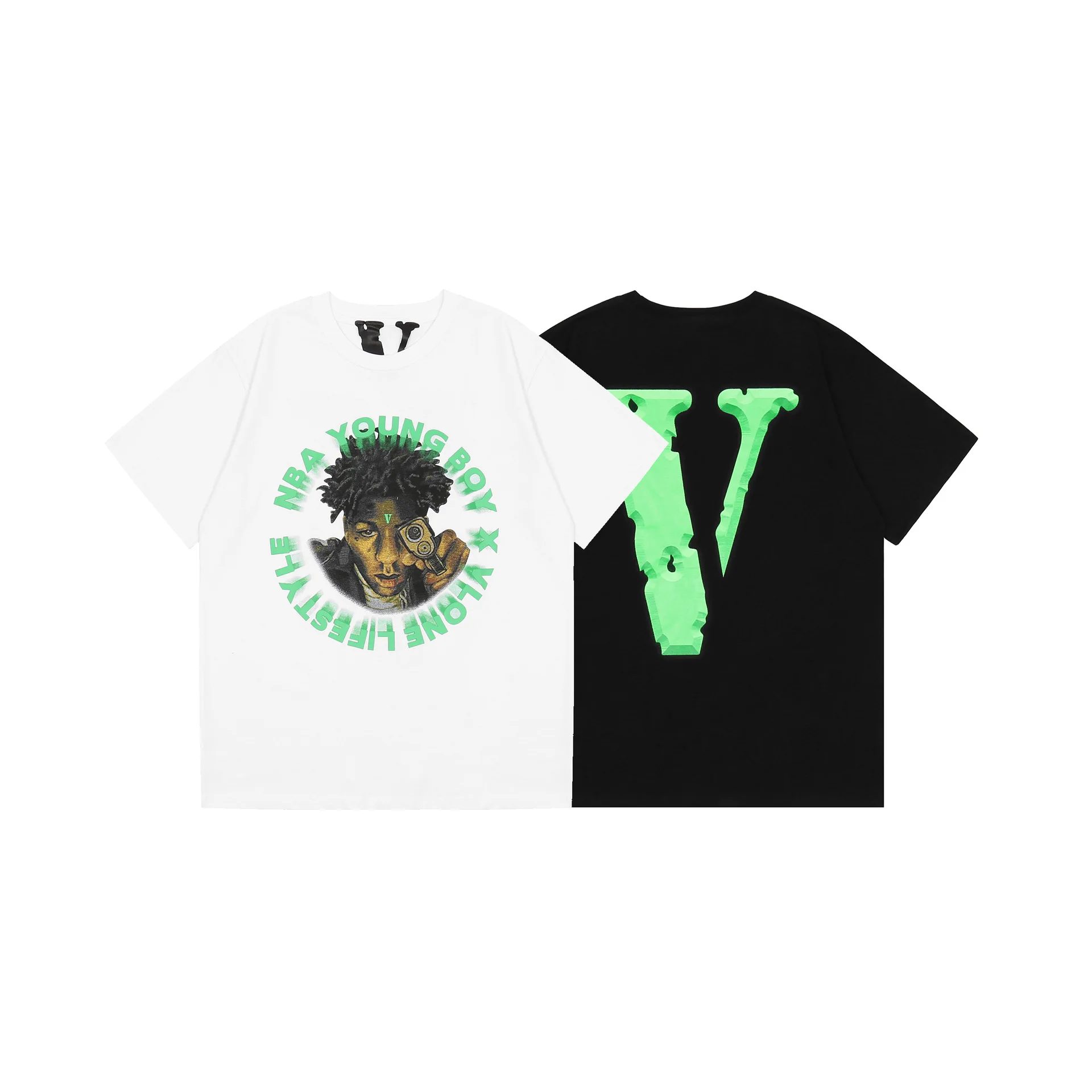 Camiseta con estampado de Vlone para hombre y mujer, 100% algodón, de ...