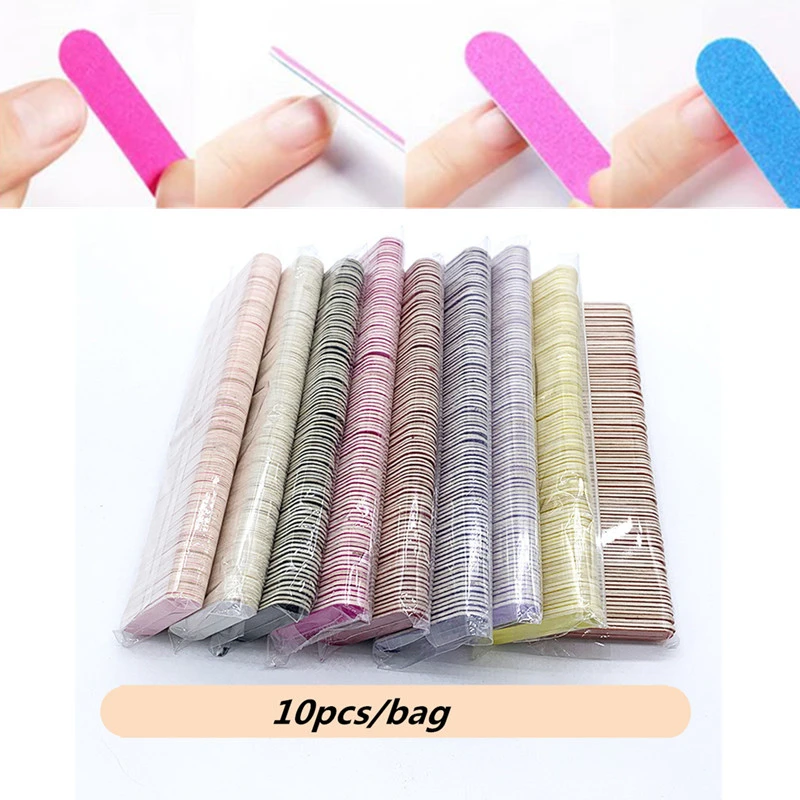 New 2022 100pcs Mini Double Sided Nail File Disposable Nail Equipment ...
