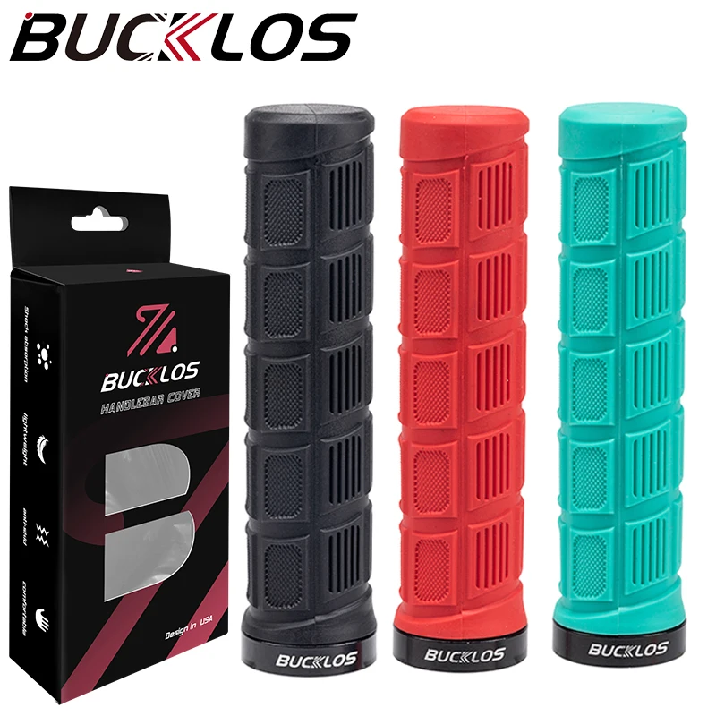 BUCKLOS Bike Handle Grips Shock-absorption Mountain Bike Grip Soft ...