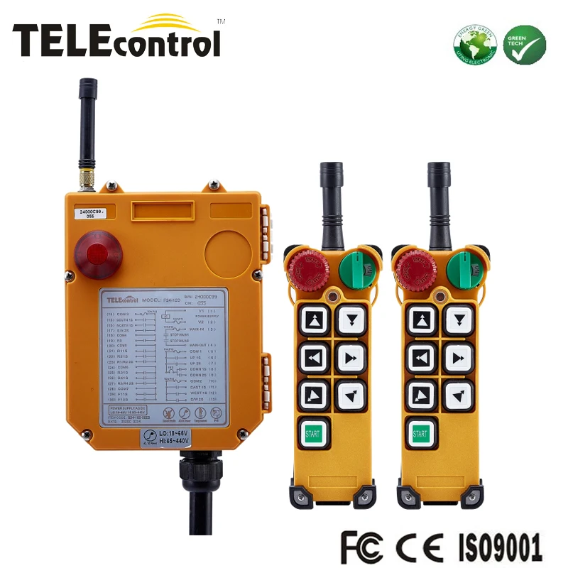 F24-6d Telecontrol 6 Dual Speed Push Button Radio Industrial Wireless ...