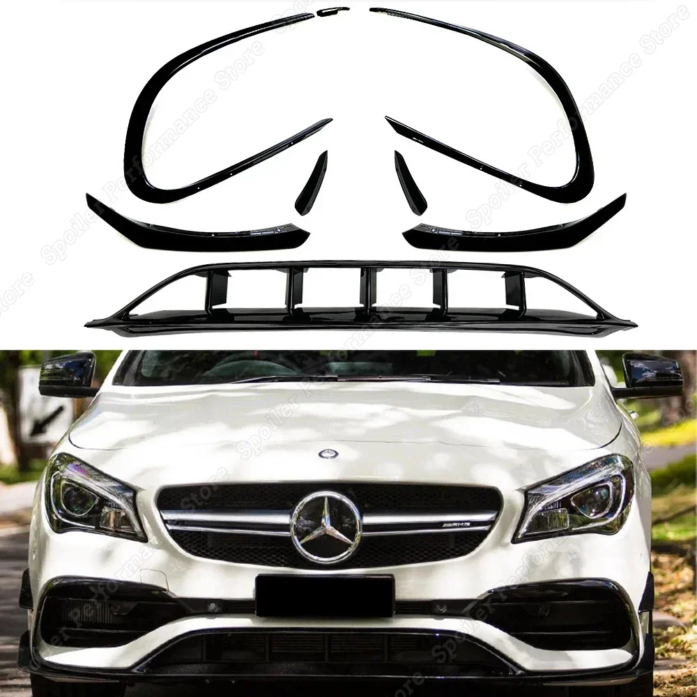 Car-Front-Bumper-Lip-Spoiler-Splitter-Air-Blade-Intake-Grille-For ...