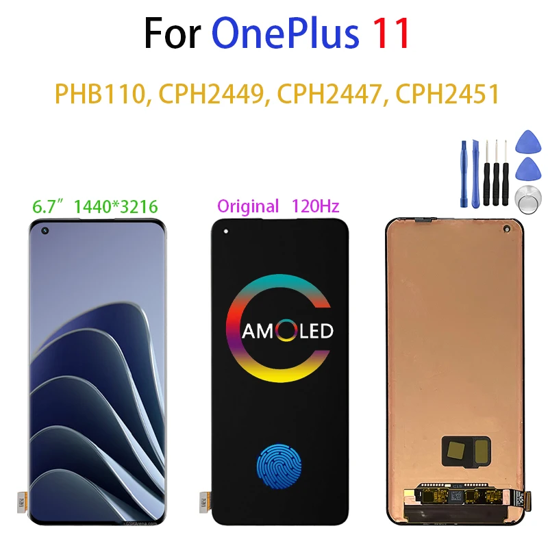Original-AMOLED-For-OnePlus-11-PHB110-CPH2449-CPH2447-CPH2451-Pantalla ...