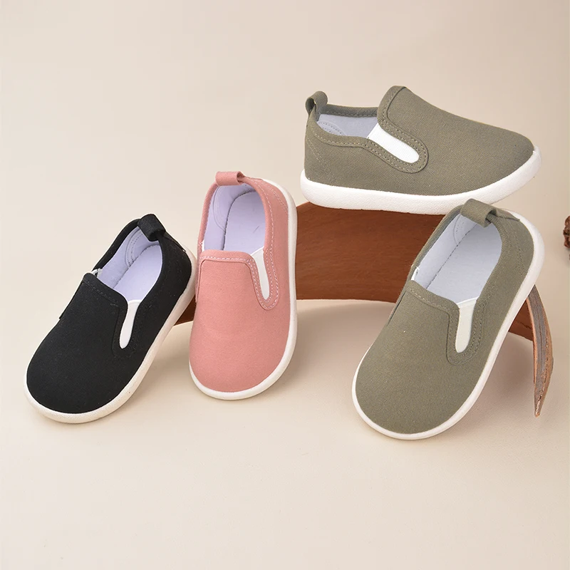 Spring-Little-Kids-Lovely-Slip-on-Lightweight-Soft-Canvas-Sneakers ...