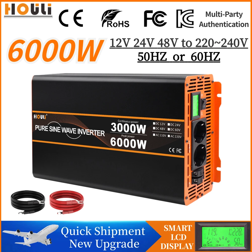 1600W-2000W-3000W-4000W-5000W-6000W-Pure-Sine-Wave-Inverter-12V-24V-DC ...