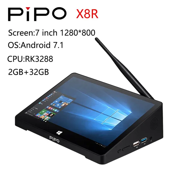 PIPO X8 Pro / X8S / X8R Mini PC 7 inch 1280*800 Win10 / Android 7.1 / Linux Intel N4020/Z3735 ...