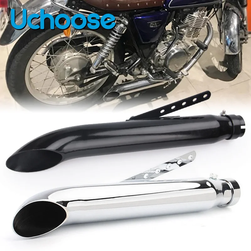 Universal-Motorcycle-Exhaust-Muffler-Pipe-Tip-Retro-Vintage-Rear-Pipe ...