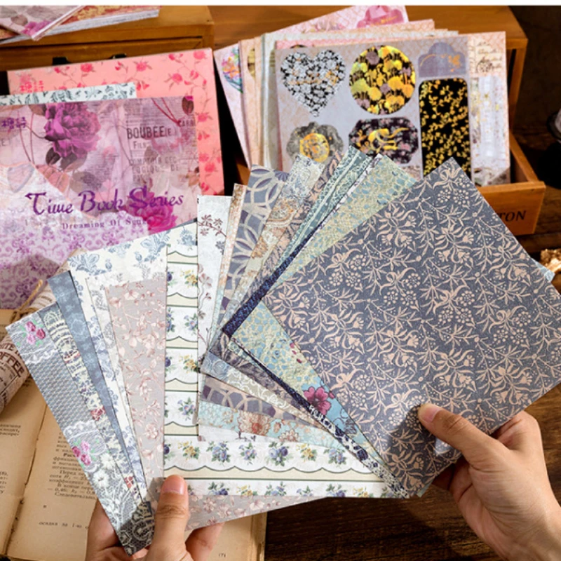20pcs-Large-size-Vintage-Floral-background-Material-Papers-DIY-journal ...
