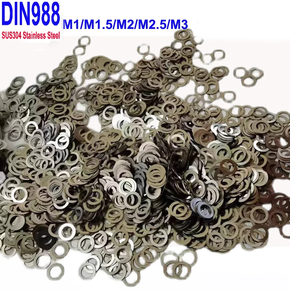 M1 M1.5 M2 M2.5 M3 DIN988 SUS304 Stainless Steel Adjusting Shim Washers ...