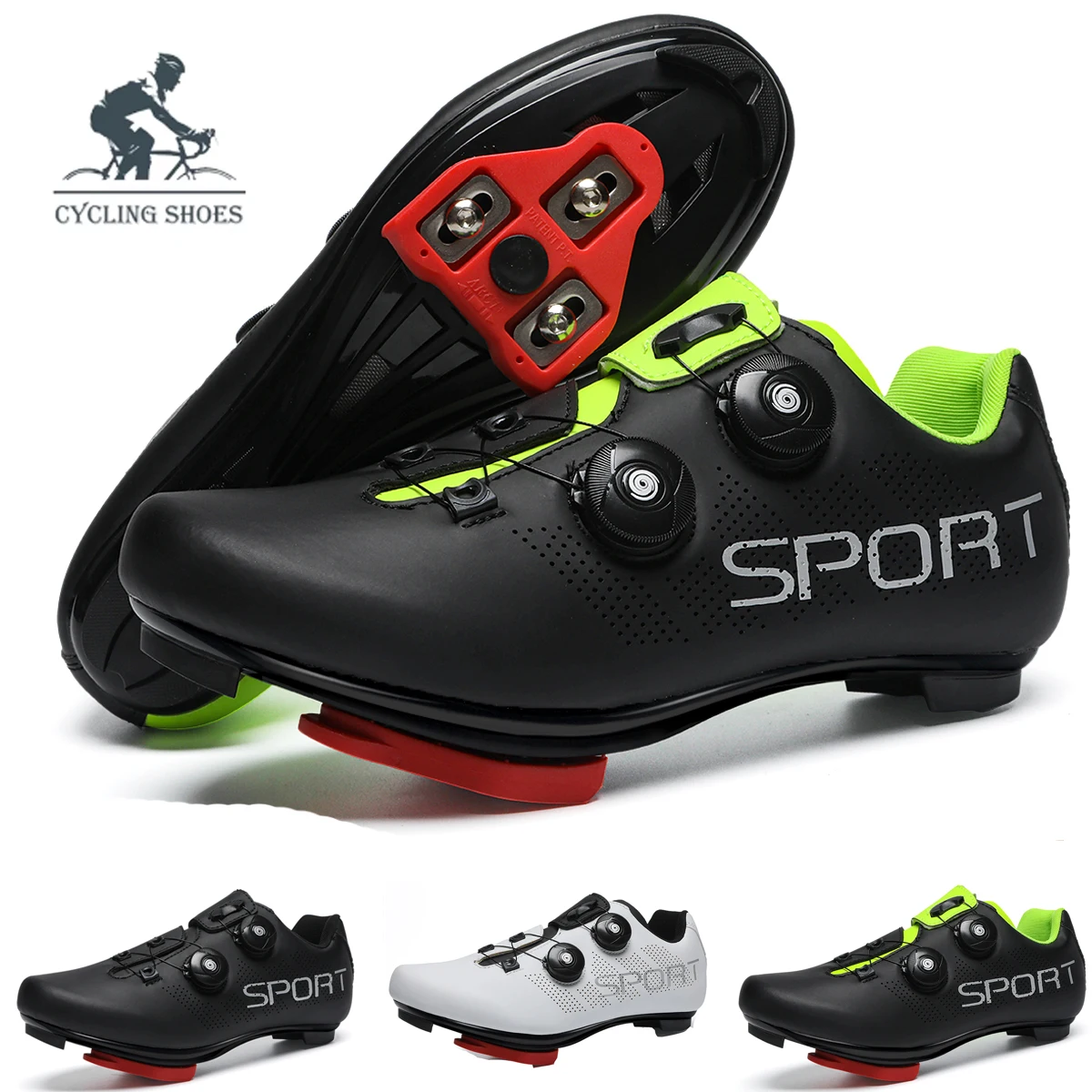 Cycling Sneaker Mtb with Cleats Men Carbon Sports Speed Bike Shoes ...